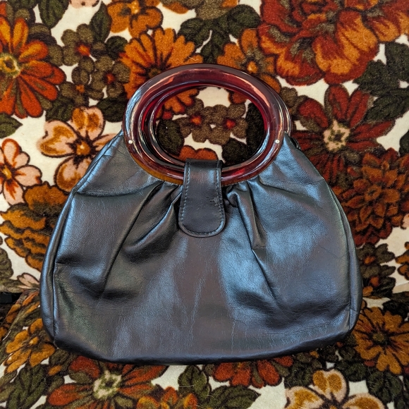 Vintage | Bags | Vintage Vinyl Handbag | Poshmark